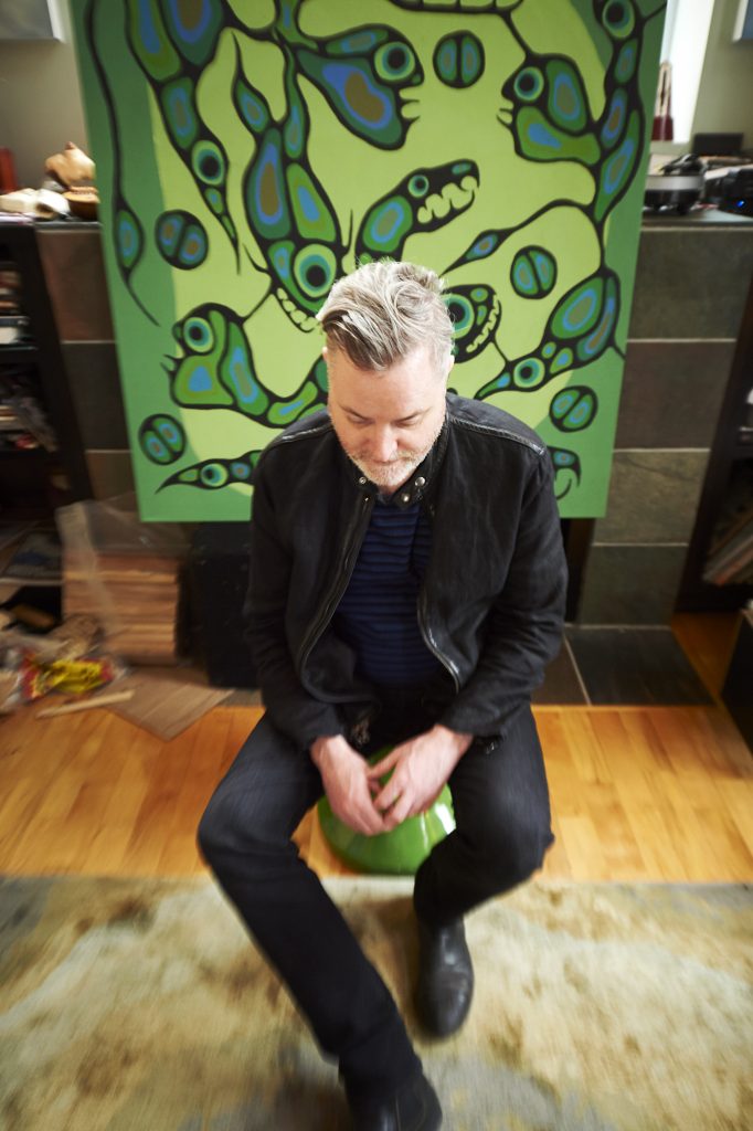 Kevin Hearn Posing with his Painting - Academy.ca - Academy.ca